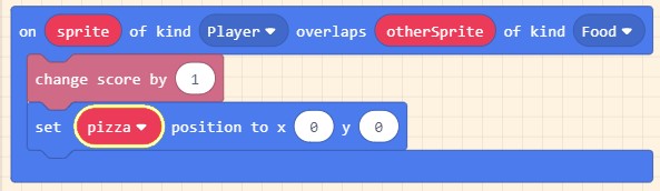 Microsoft MakeCode Arcade チュートリアル「Chase the Pizza」(その4) | 渡り鳥の広場
