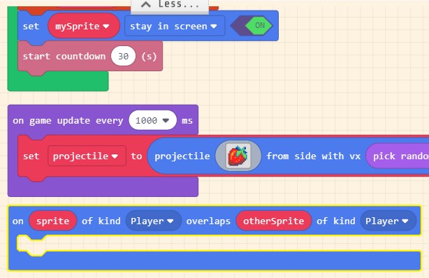 Microsoft MakeCode Arcade チュートリアル「Lemon Leak」(その2) | 渡り鳥の広場