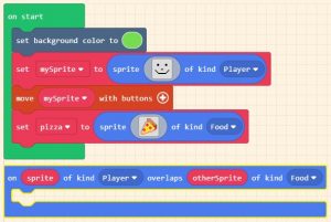 Microsoft MakeCode Arcade チュートリアル「Chase the Pizza」(その3) | 渡り鳥の広場