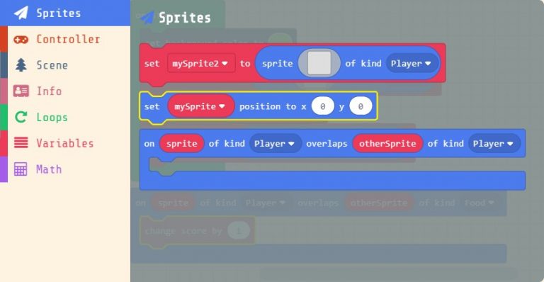 Microsoft MakeCode Arcade チュートリアル「Chase the Pizza」(その3) | 渡り鳥の広場