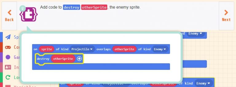 Microsoft MakeCode Arcade チュートリアル「Galga」(その3) | 渡り鳥の広場