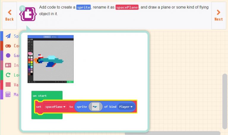 Microsoft MakeCode Arcade チュートリアル「Galga」(その1) | 渡り鳥の広場