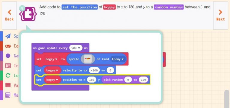 Microsoft MakeCode Arcade チュートリアル「Galga」(その2) | 渡り鳥の広場