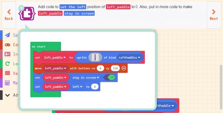 Microsoft MakeCode Arcade チュートリアル「Paddle」(その2) | 渡り鳥の広場