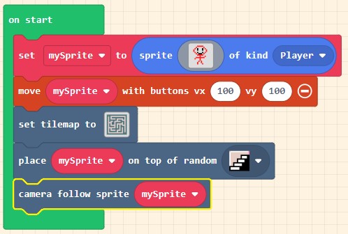 Microsoft MakeCode Arcade チュートリアル「Maze」(その2) | 渡り鳥の広場